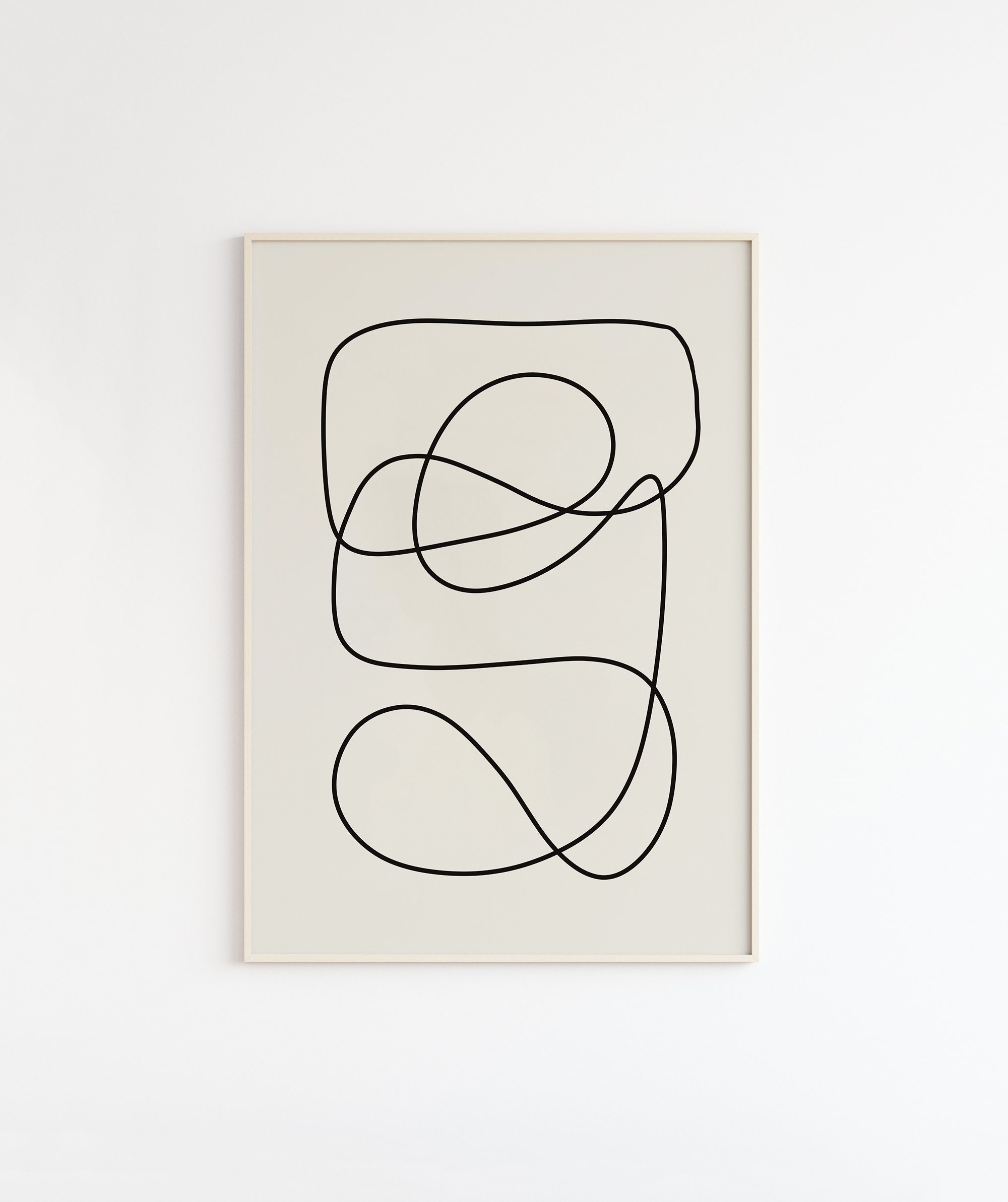 Abstract Line Drawing Print Neutral Wall Art One Line - Etsy