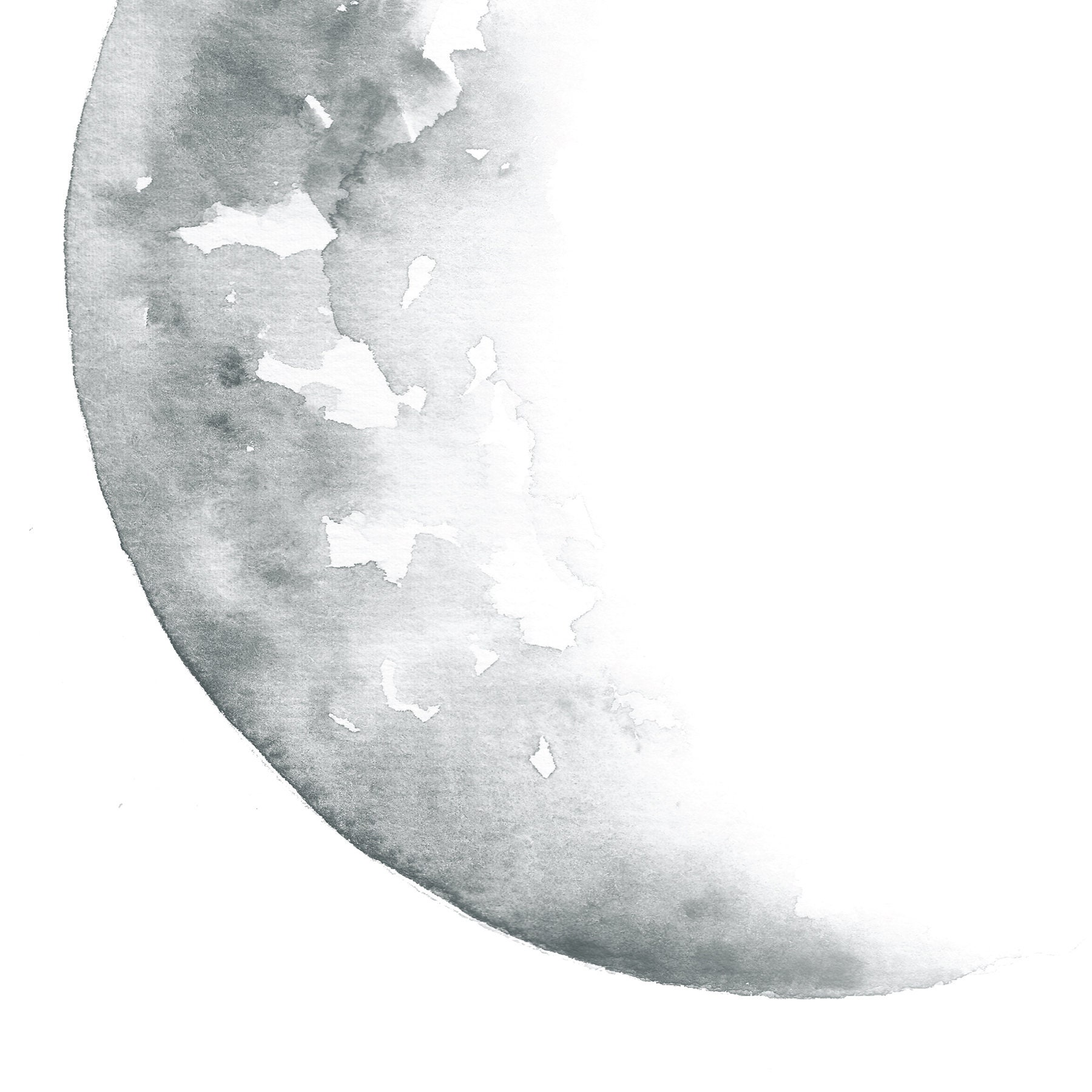 Moon Phases Print Set, Grey Moon Poster, Set of Three Prints, Moon ...
