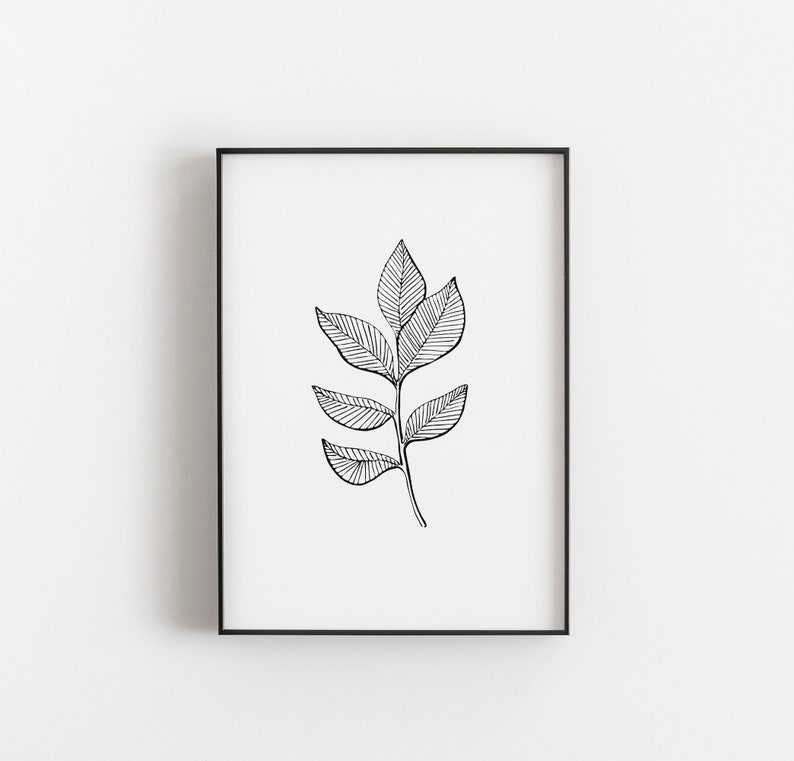 Botanical Prints Botanical Line Art Botanical Wall Art - Etsy