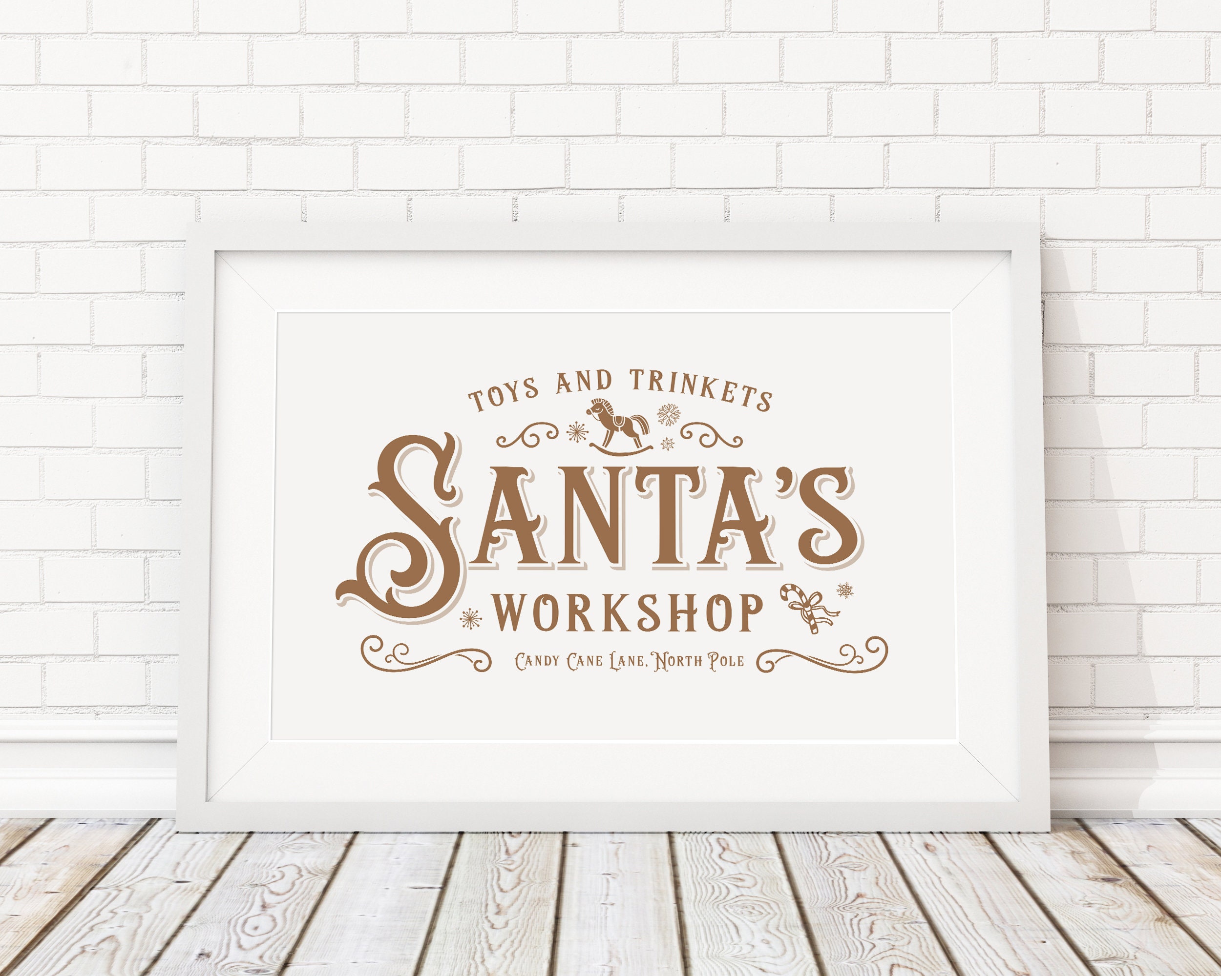 Christmas Printable Santa's Workshop Printable Art | Etsy