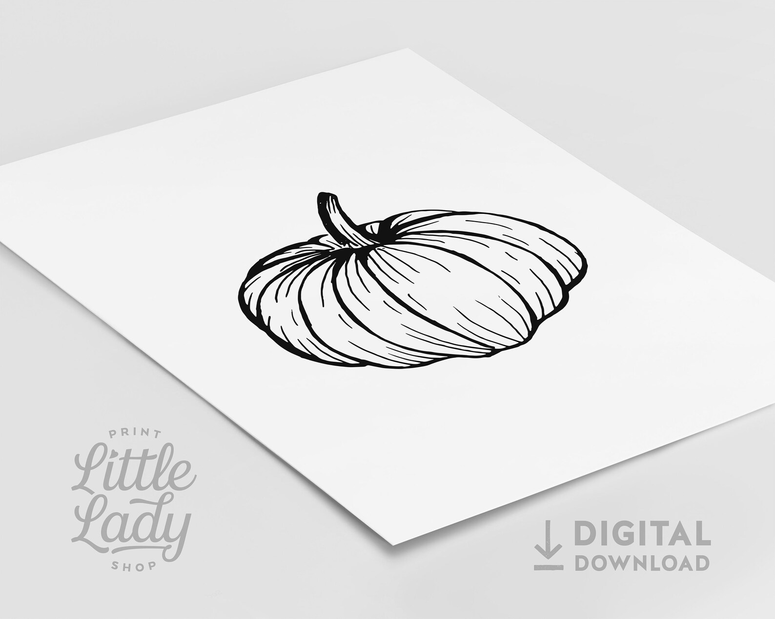 Pumpkin Printable Art Fall Print Fall Wall Art Pumpkin Line - Etsy