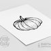 Pumpkin Printable Art Fall Print Fall Wall Art Pumpkin Line - Etsy