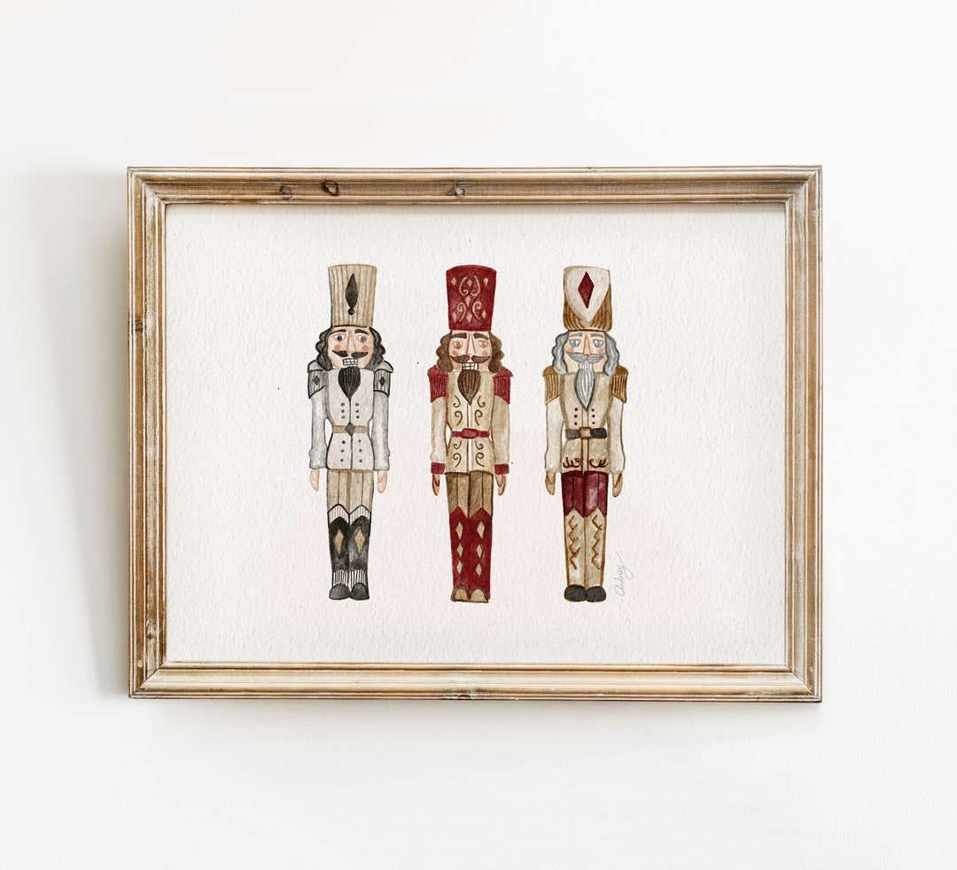 Vintage Nutcrackers Print, Christmas Printable Wall Art, Eclectic ...