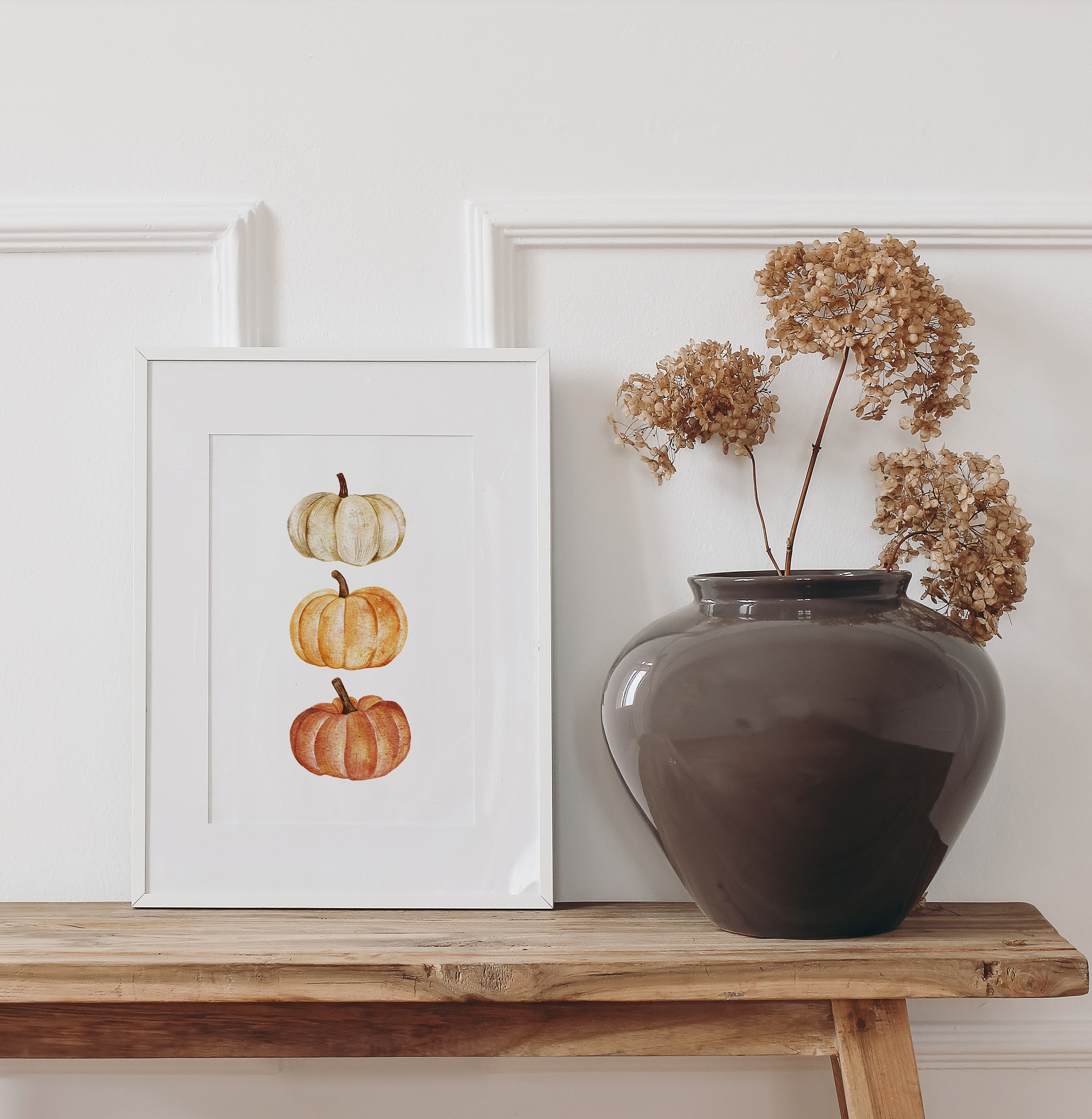 Pumpkin Print Fall Decor Pumpkin Printable Wall Art Pumpkin - Etsy