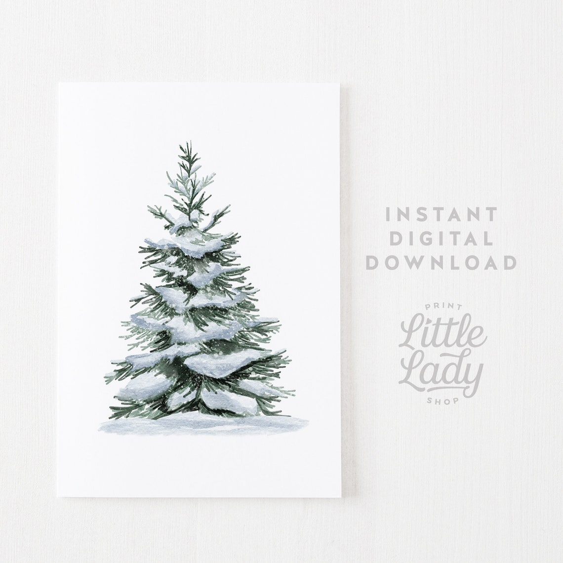 Set of 3 Christmas Tree Prints, Christmas Printable Wall Art, Christmas ...