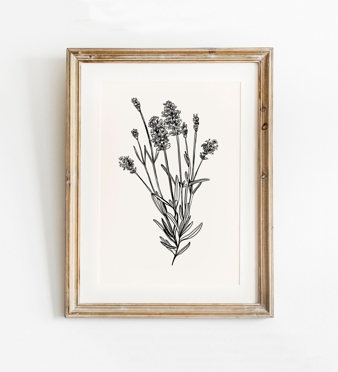 Lavender Line Art Print Lavender Printable Wall Art - Etsy