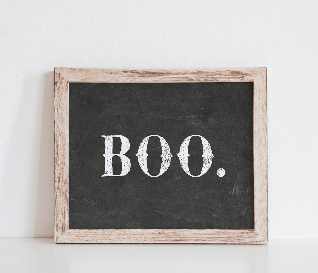 Boo Print, Halloween Printable Wall Art, Halloween Print, Halloween ...