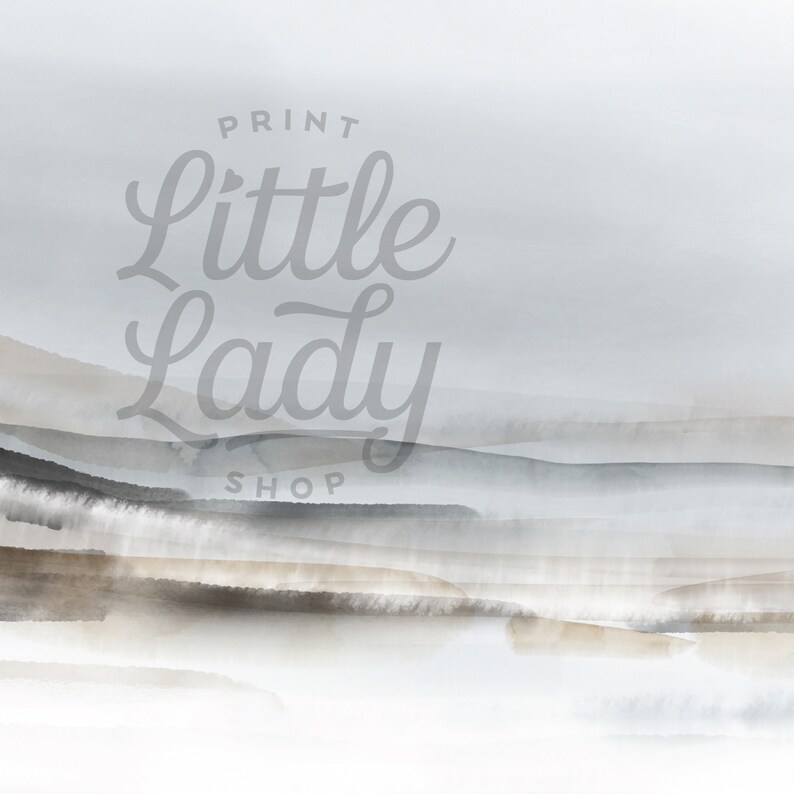 Watercolor Landscape Painting Printable Art Neutral Wall - Etsy