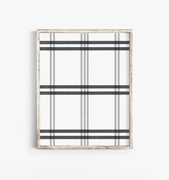 Fall Printable Art Fall Print Black Plaid Print Fall Party | Etsy