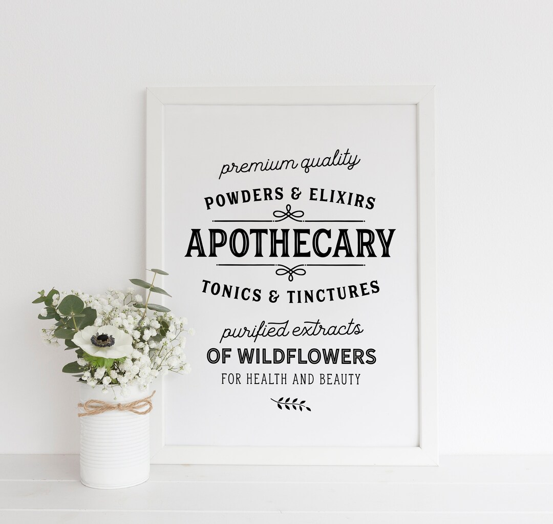 Bathroom Printable, Bathroom Signs, Vintage Bathroom Decor, Apothecary ...