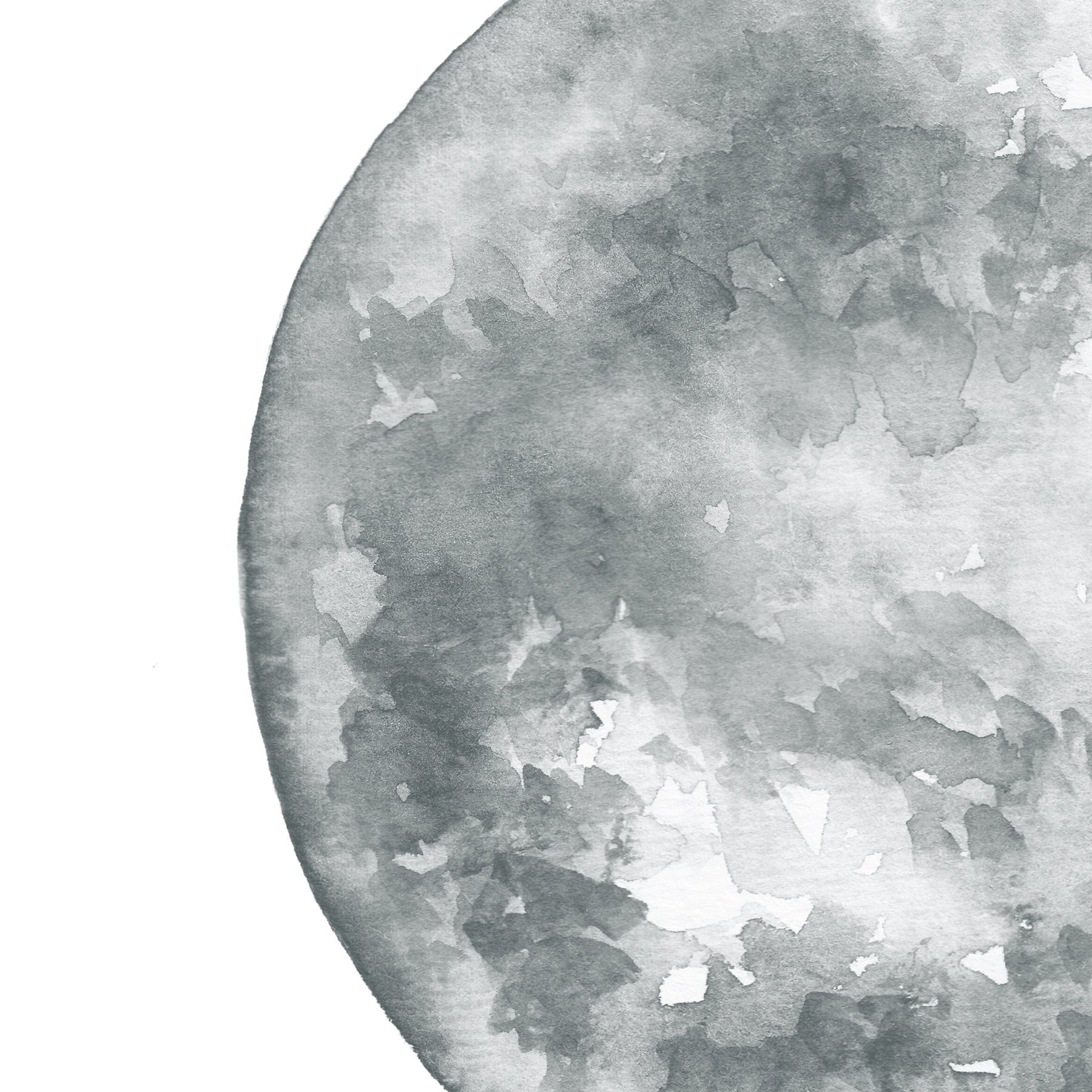 Moon Phases Print Set, Grey Moon Poster, Set of Three Prints, Moon ...