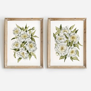 Spring Printable Wall Art, Floral Print, Peony Flowers Watercolour ...