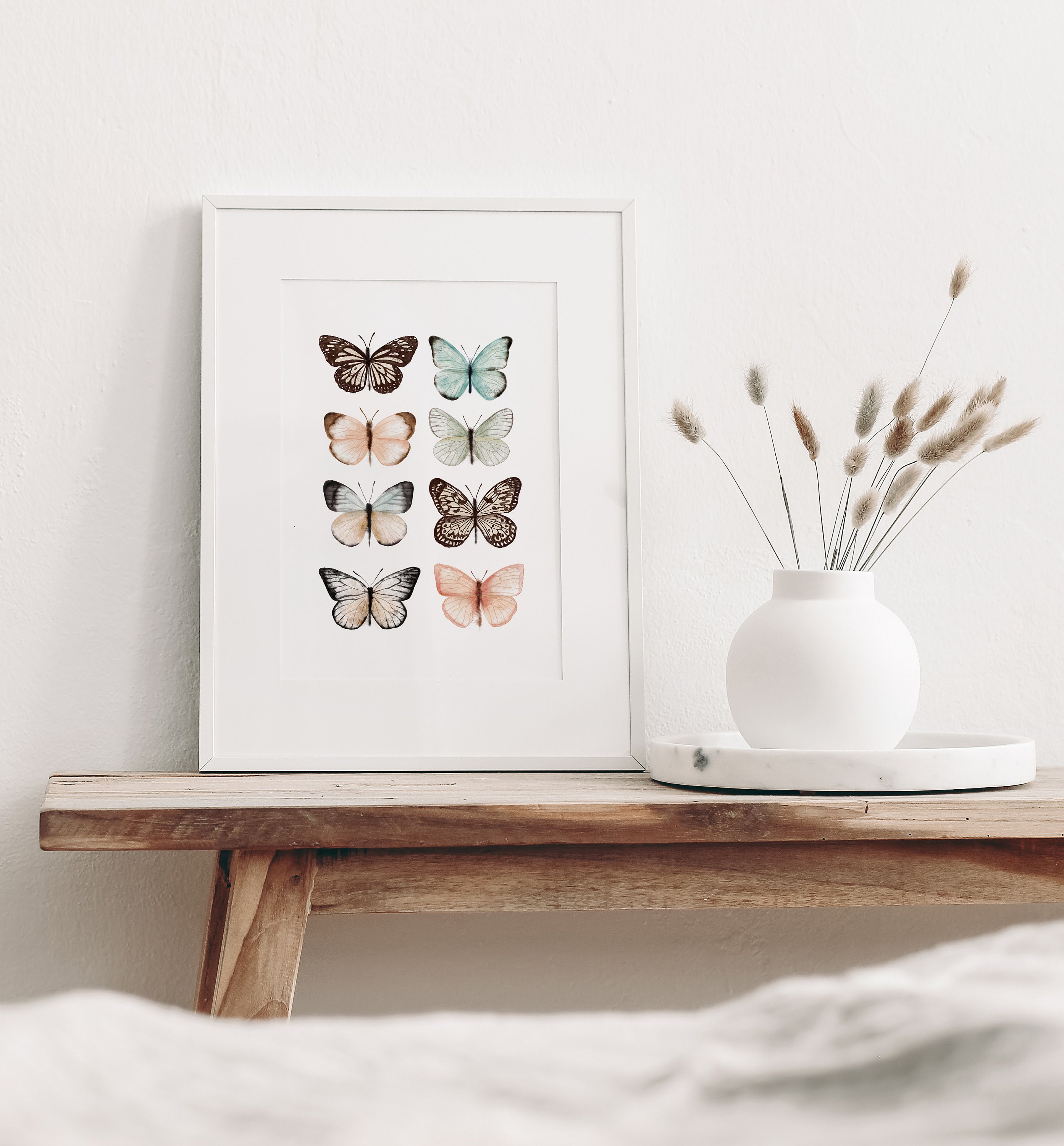 Boho Butterflies Print Printable Art Girl's Room Decor - Etsy