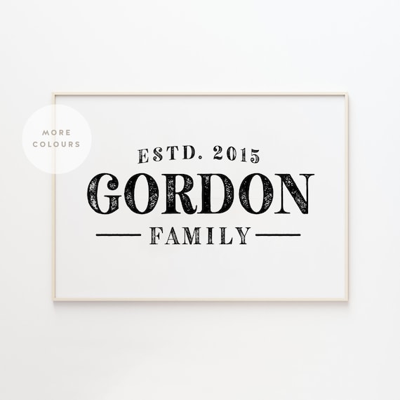 Family Name Prints