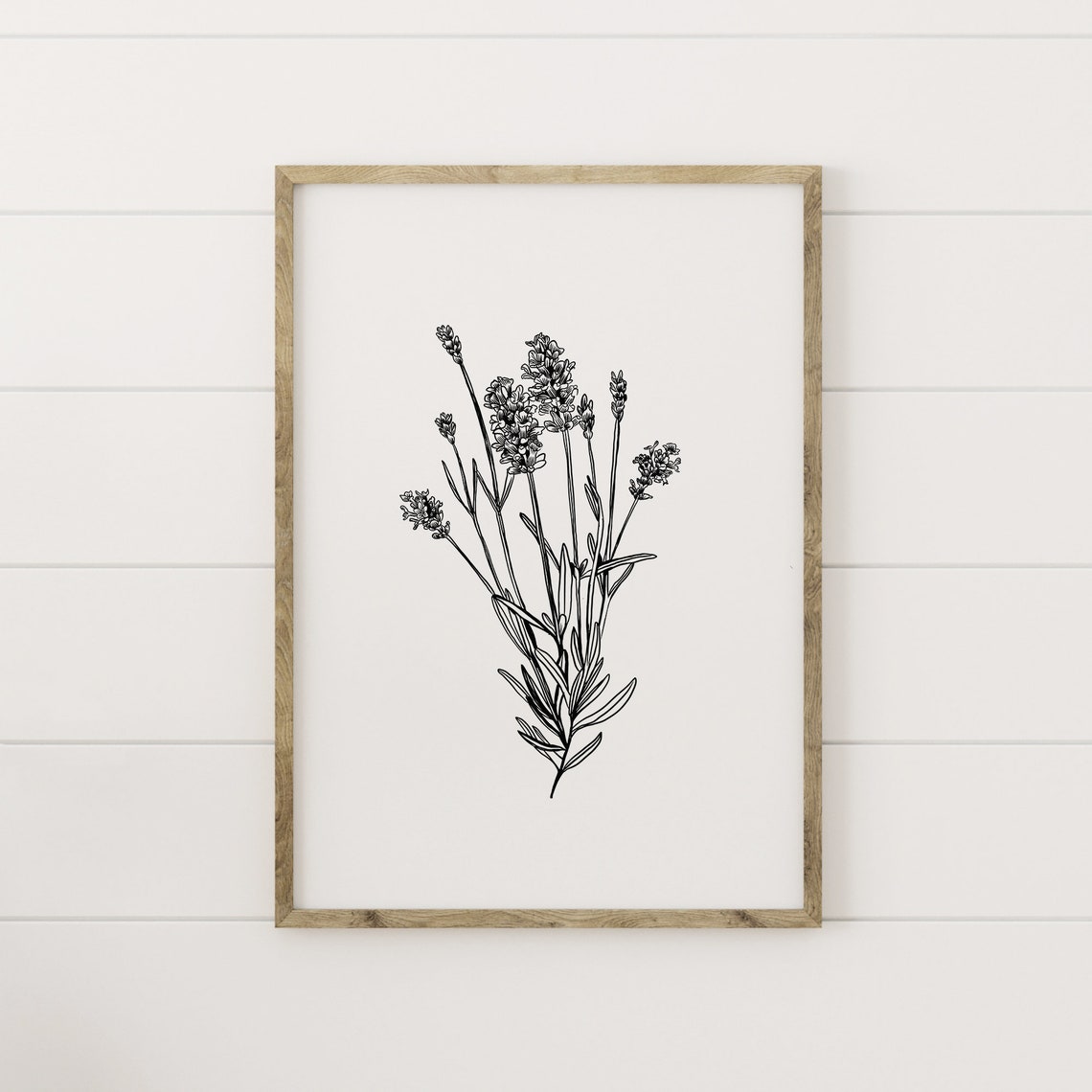 Lavender Line Art Print Lavender Printable Wall Art - Etsy