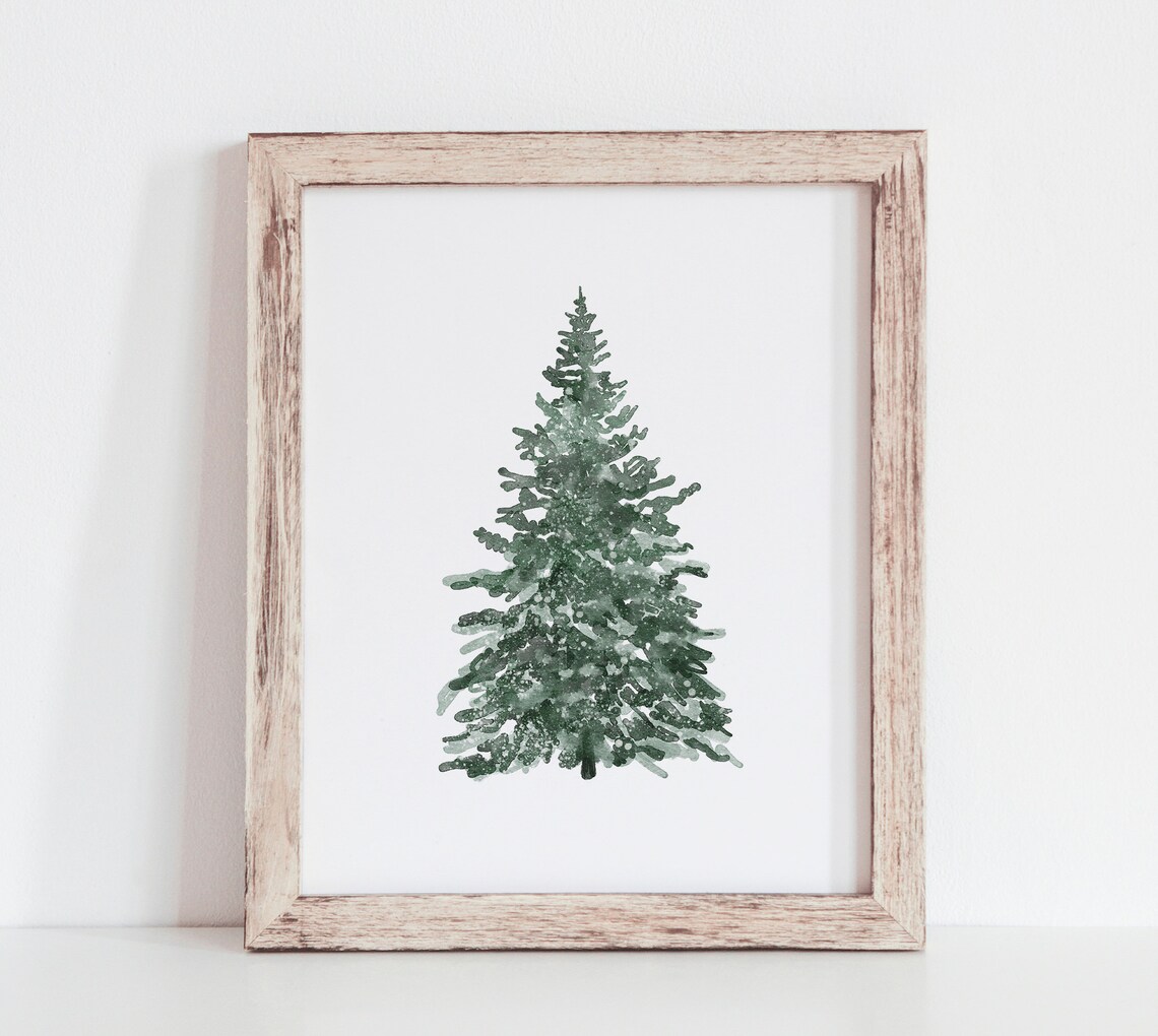 Natural Christmas Print Set, Set of Six Christmas Printable Wall Art ...