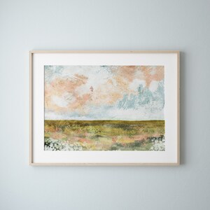 Spring Landscape Print, Neutral Pastel Landscape Printable Wall Art ...