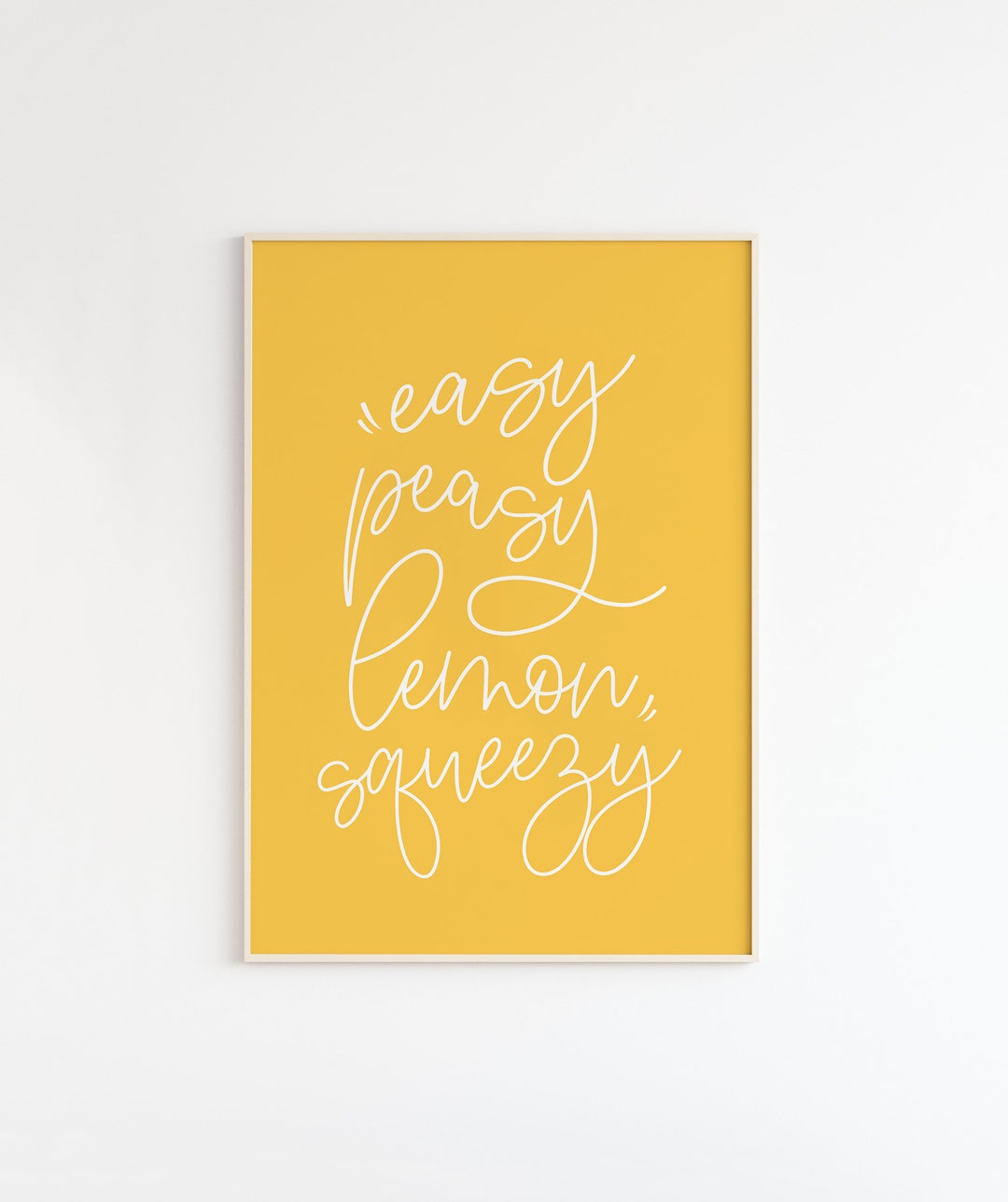 Easy Peasy Lemon Squeezy, Printable Wall Art, Kitchen Wall Art, Kitchen ...