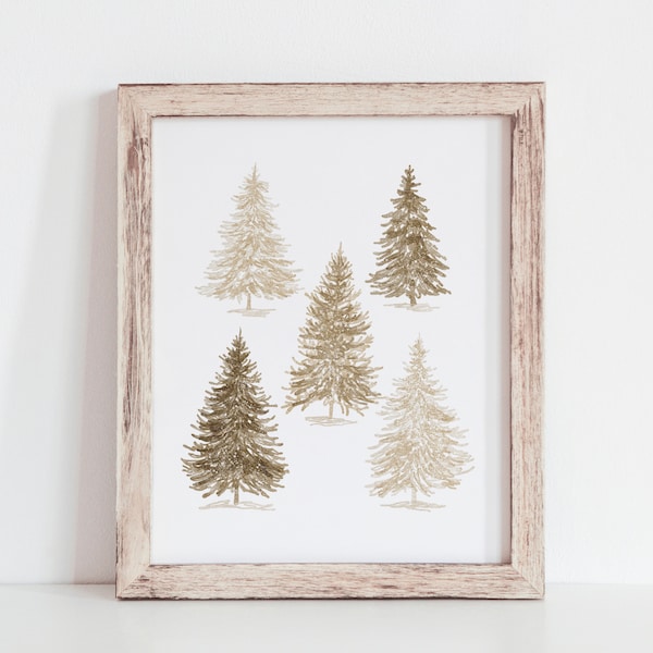 Winter Tree Print - Etsy