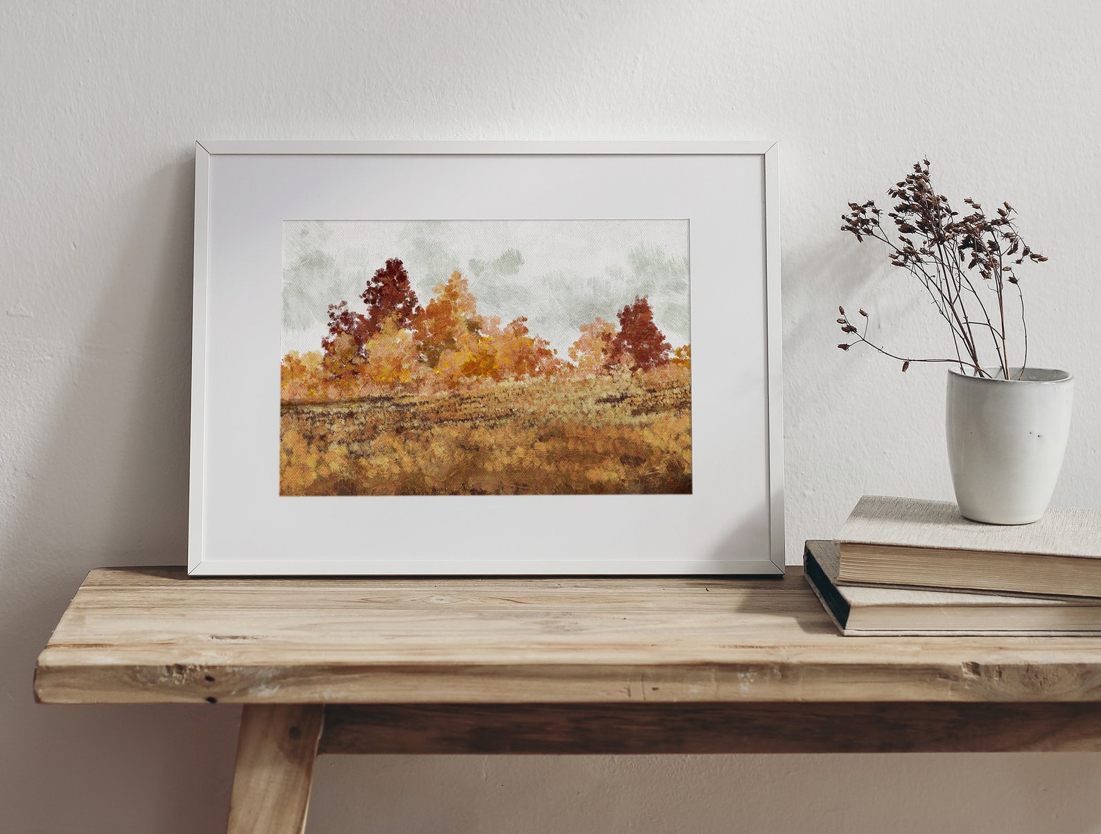 Autumn Landscape Print, Fall Landscape Printable Wall Art, Fall Wall ...