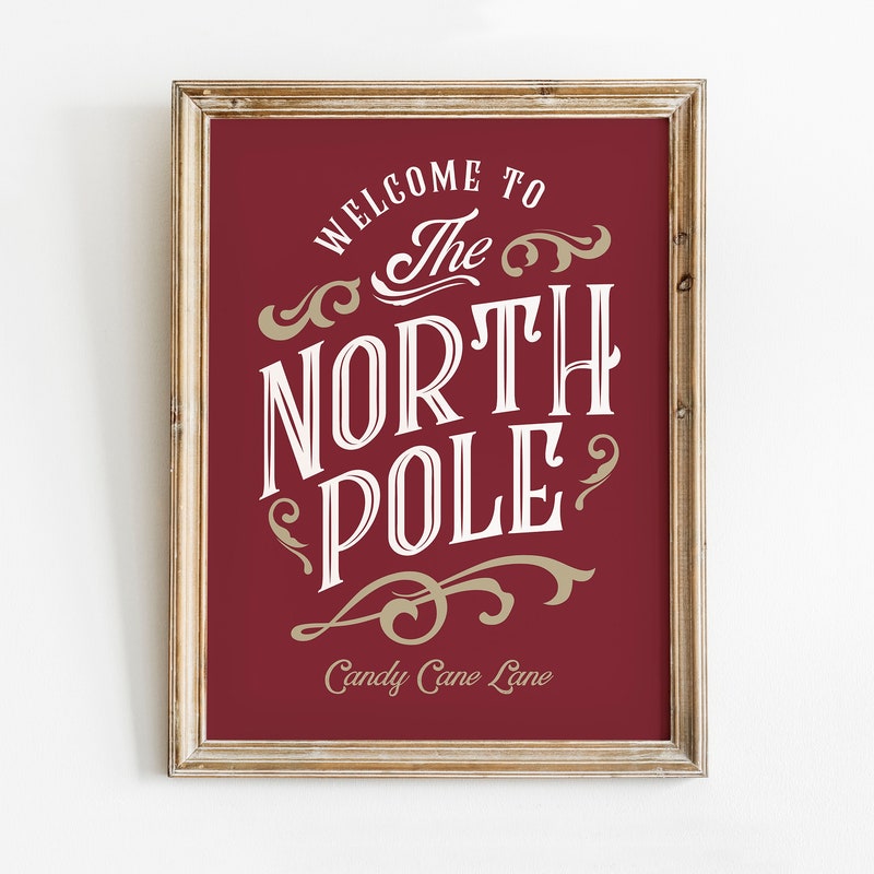 North Pole Sign - Etsy