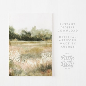 Spring Landscape Painting, Nature Print, Scenery Printable Wall Art ...