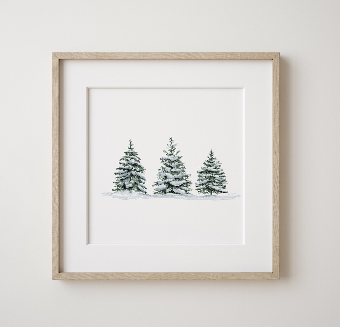 Snowy Trees Winter Print, Winter Printable Wall Art, Winter Landscape ...