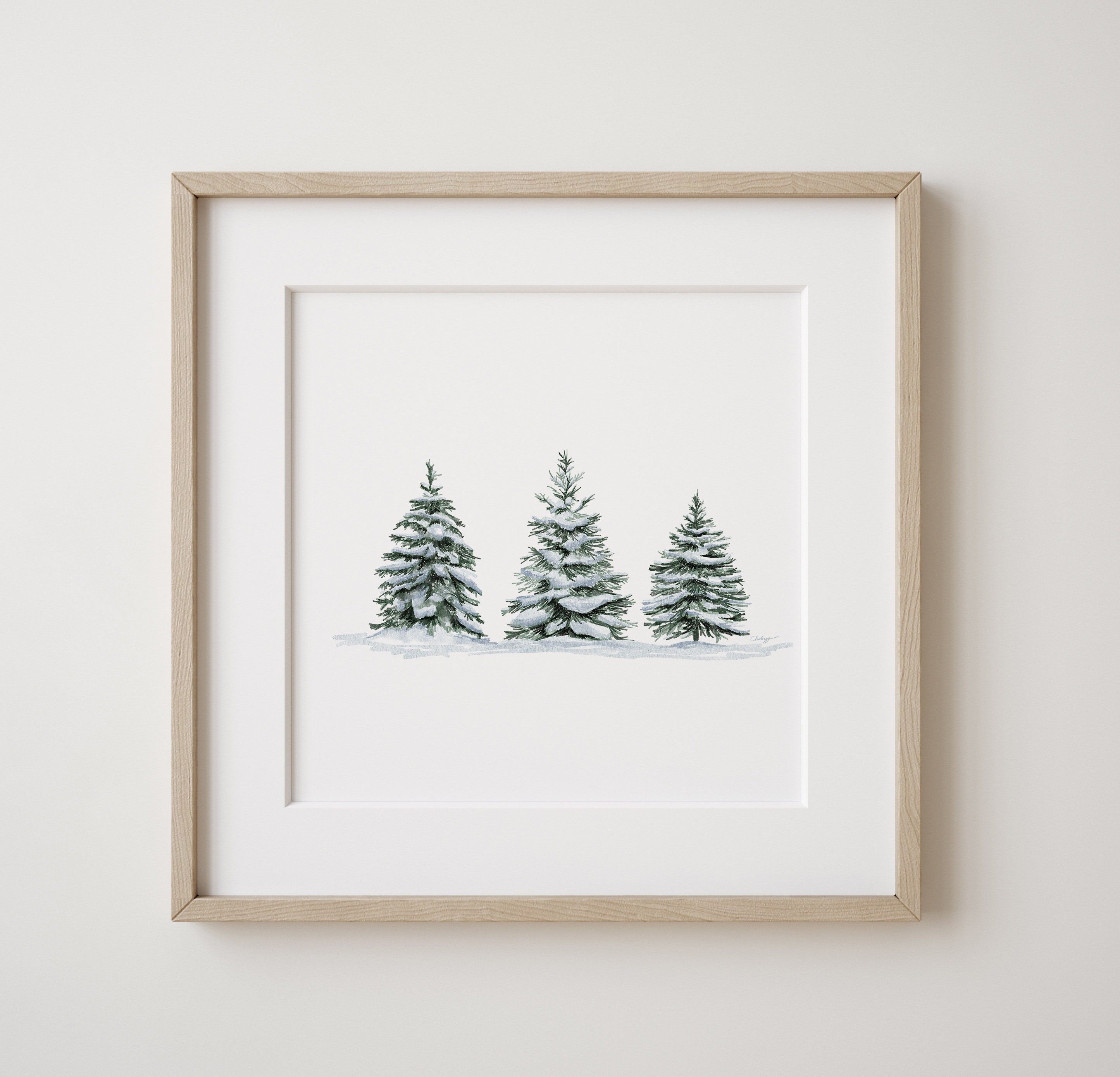 Snowy Trees Winter Print Winter Printable Wall Art Winter - Etsy Canada