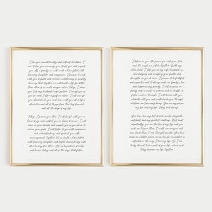 Wedding Vows Print, Printable Wall Art, Custom Wedding Print ...