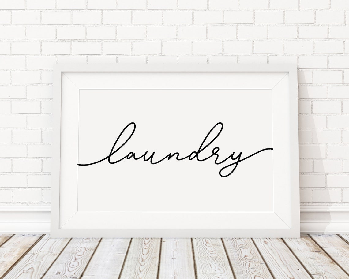 Laundry Print Laundry Sign Laundry Printable Modern Laundry - Etsy
