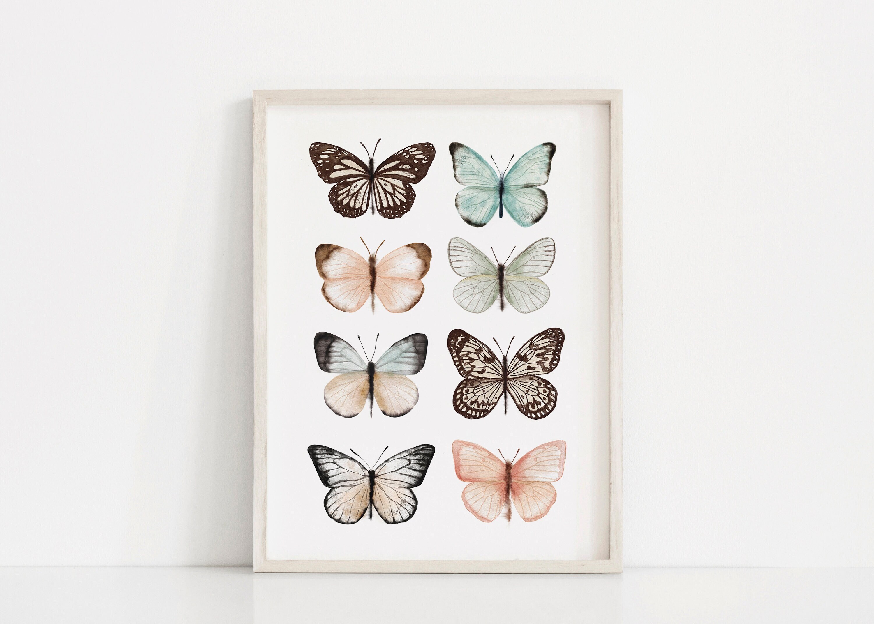 Boho Butterflies Print Printable Art Girl's Room Decor - Etsy