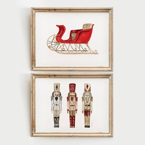 Vintage Nutcrackers Print, Christmas Printable Wall Art, Eclectic ...