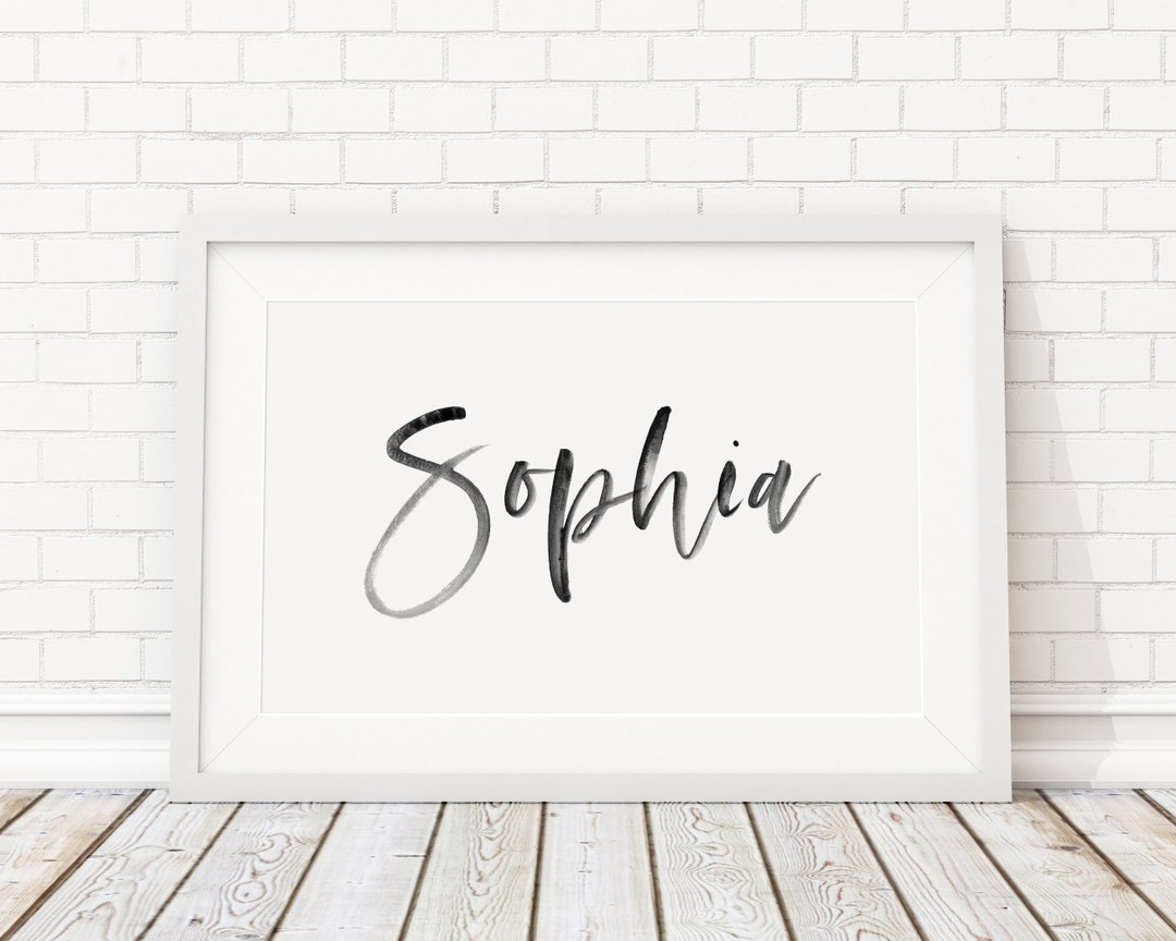 Custom Name Nursery Print, Baby Name Printable Art, Custom Name Wall ...