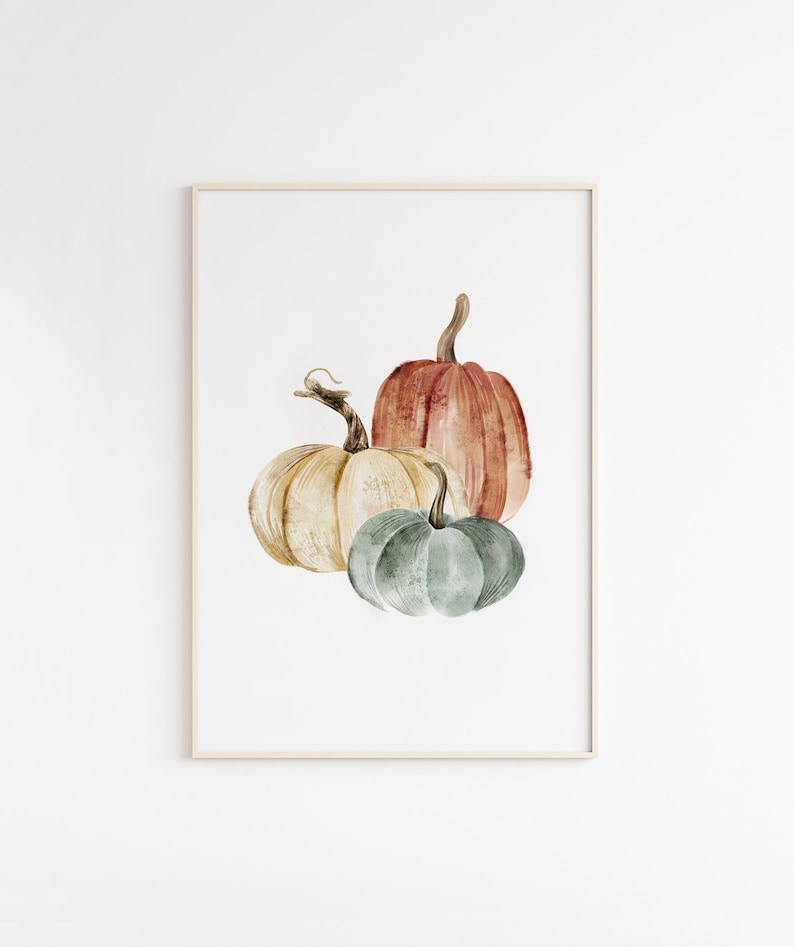 Pumpkin Printable Wall Art Pumpkin Print Rustic Fall Print | Etsy