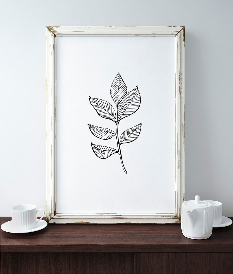 Botanical Prints Botanical Line Art Botanical Wall Art - Etsy