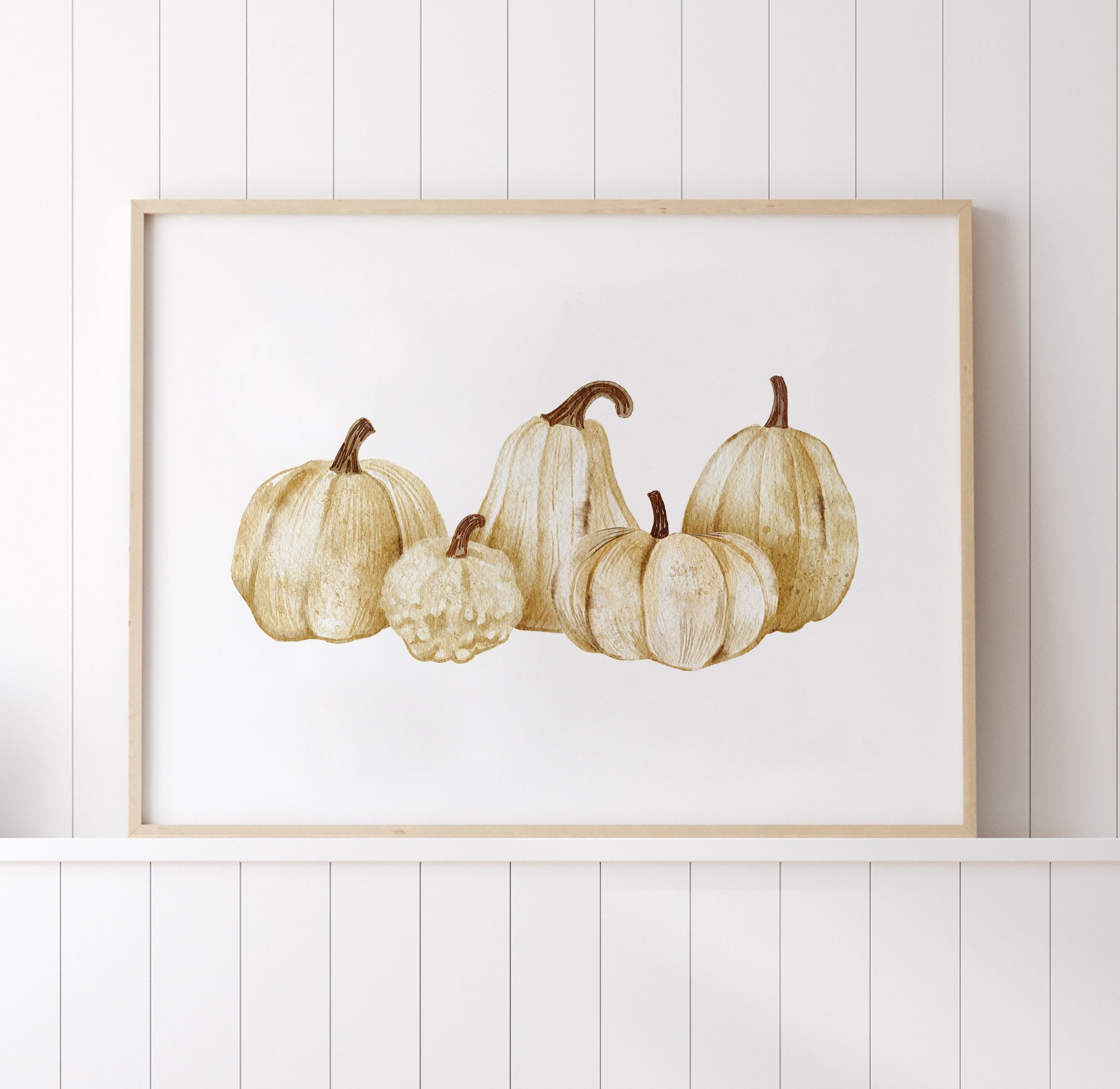 White Pumpkin Painting Pumpkin Fall Decor Pumpkin Printable - Etsy