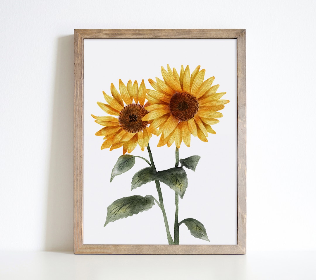 Sunflower Printable Art, Fall Print, Fall Wall Art, Sunflower Print ...