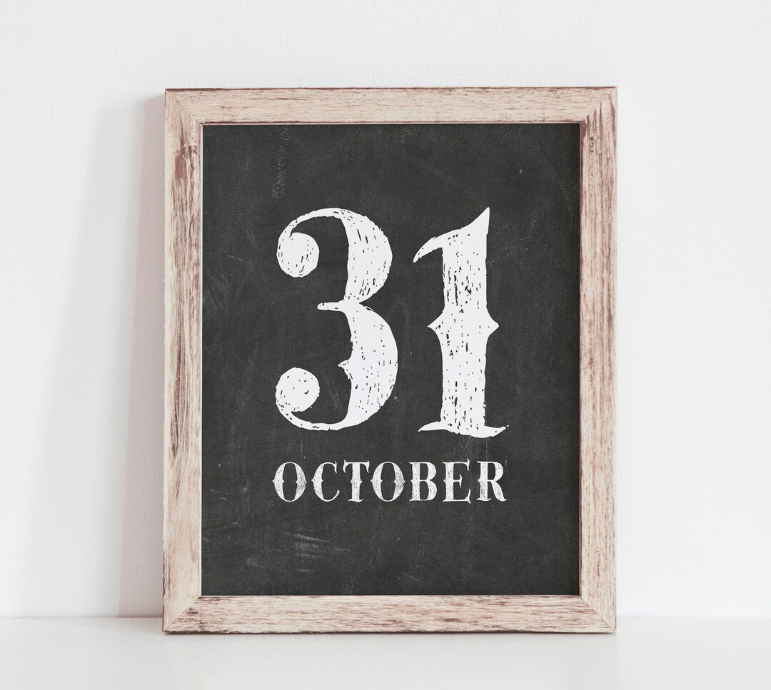 31st October Halloween Wall Decor, Halloween Print, Halloween Printable ...