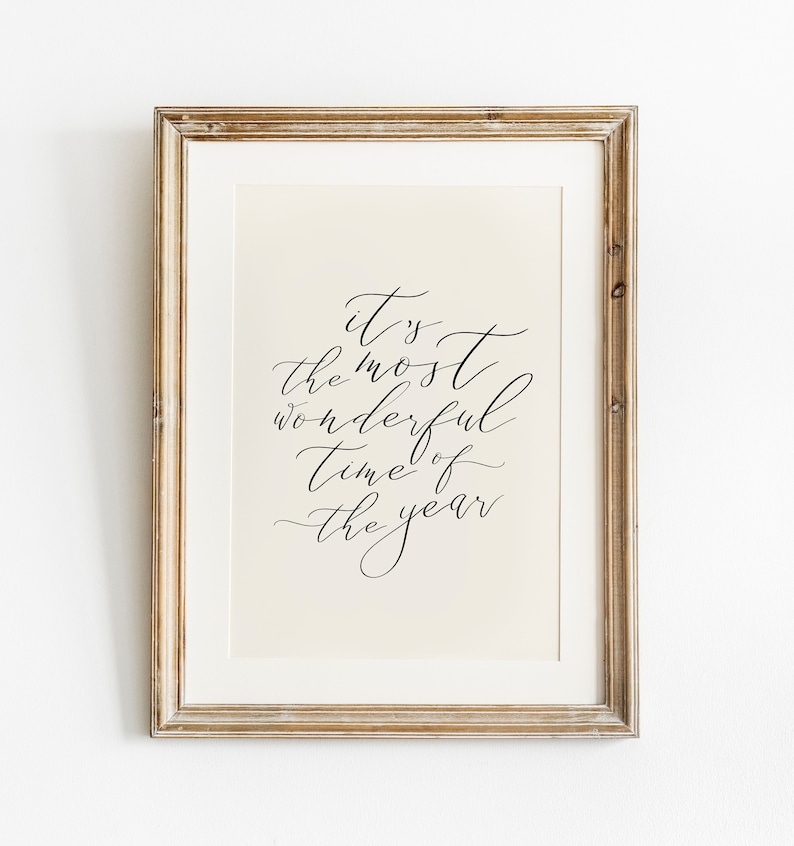 Christmas Decor, Its the Most Wonderful Time of the Year Print ...