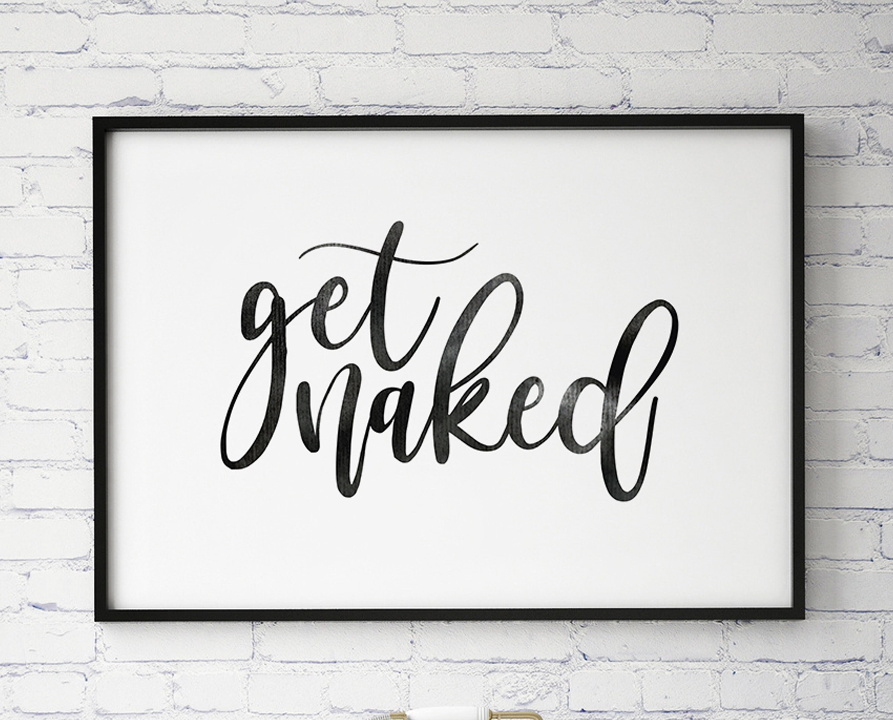 Get Naked Printable Art Bathroom Art Funny Bathroom Print Etsy