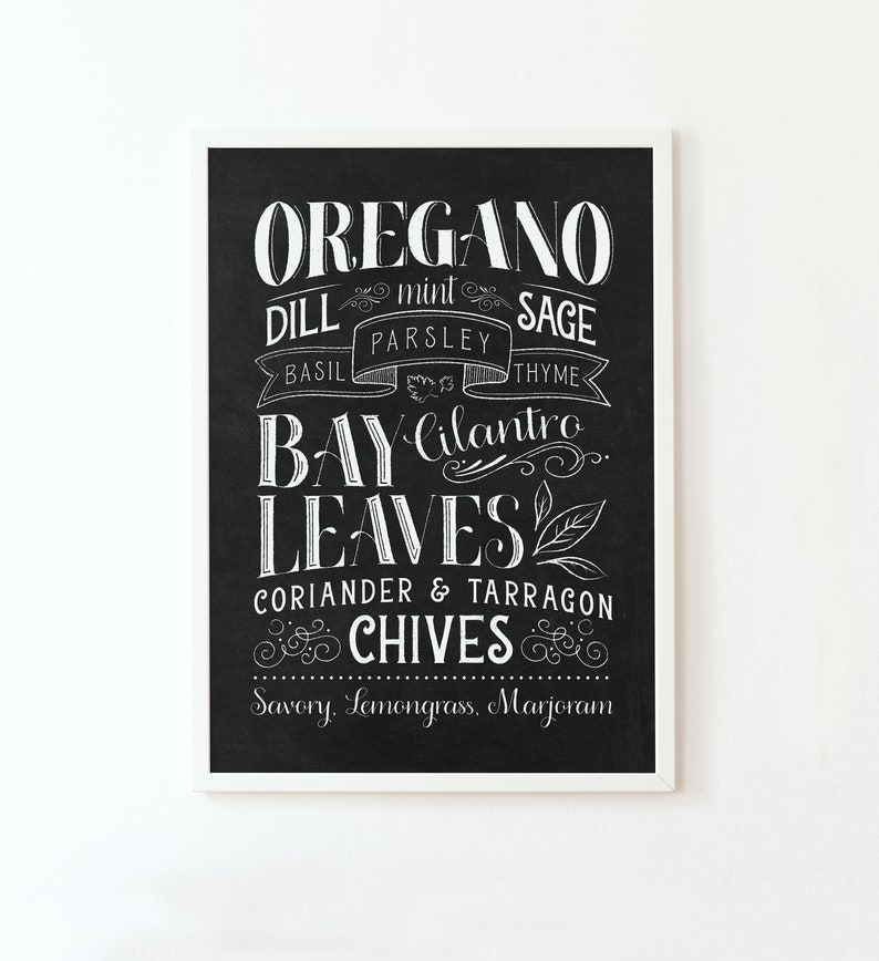 Kitchen Print Kitchen Wall Art Chalkboard Typography Kitchen - Etsy