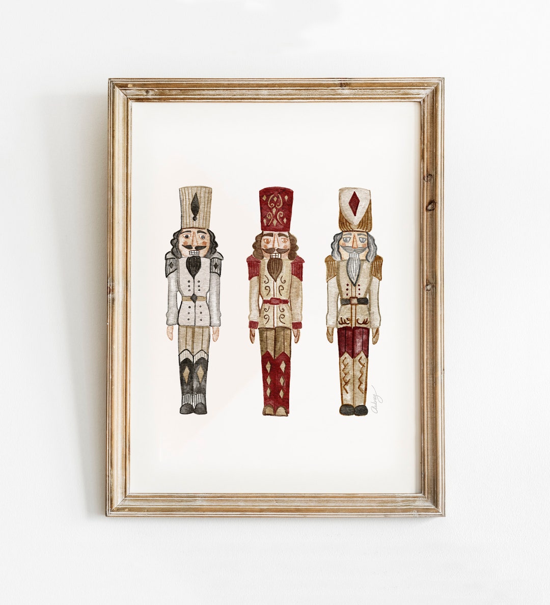 Christmas Nutcrackers Print, Vintage Christmas Printable Wall Art ...