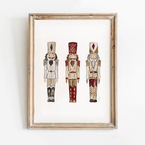 Christmas Nutcrackers Print, Vintage Christmas Printable Wall Art ...
