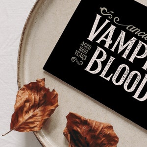 Vampire Blood Halloween Print, Printable Wall Art, Spooky Victorian ...