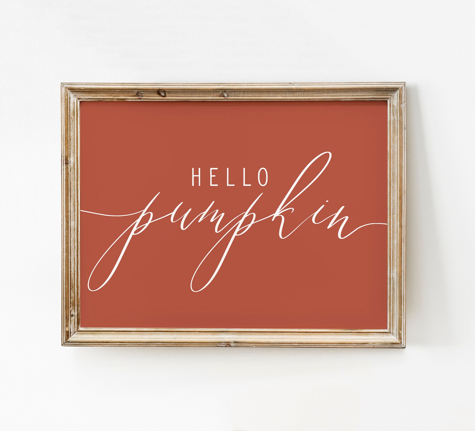 Hello Pumpkin Fall Print Fall Printable Art Rustic Fall - Etsy