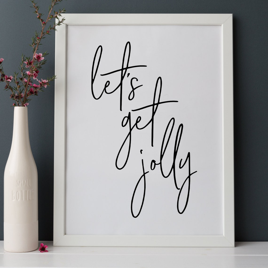 Christmas Printable, Let's Get Jolly Christmas Printable, Modern ...