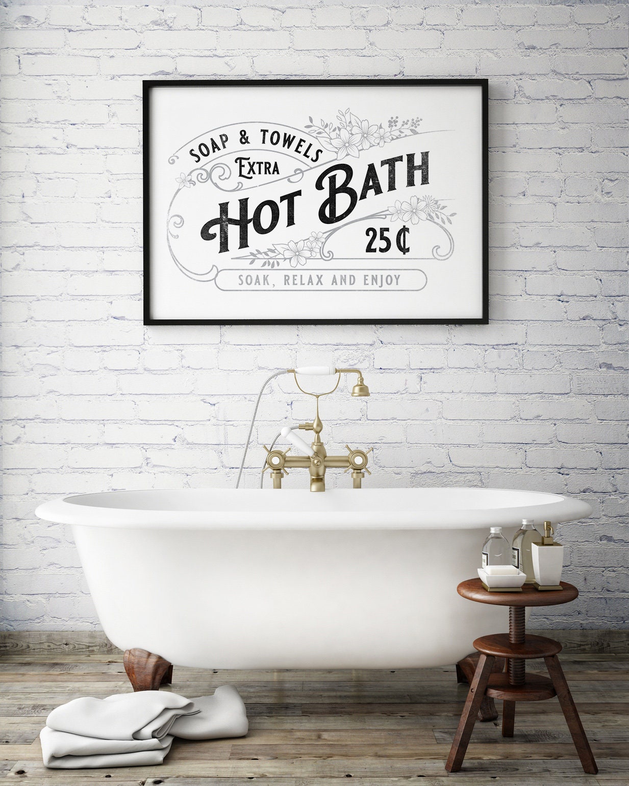 Vintage Bathroom Print, Printable Art, Bathroom Wall Decor, Bathroom ...