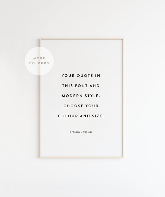 Modern Custom Quote Print Large Wall Art Custom Printable - Etsy