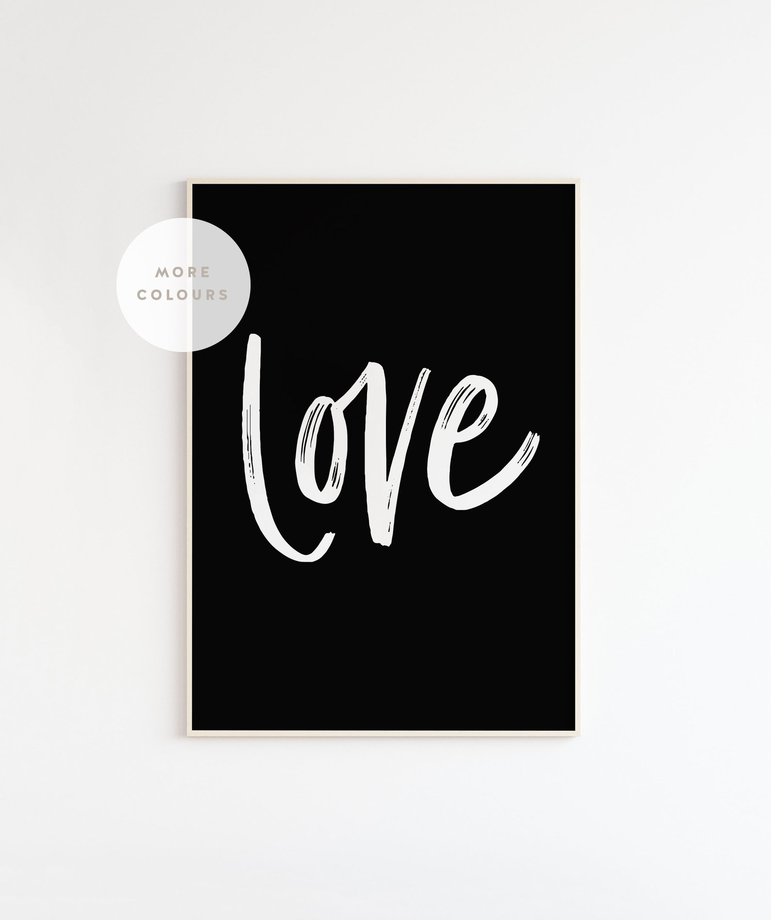 Love Print PRINTABLE ART Love Typography Modern Print | Etsy