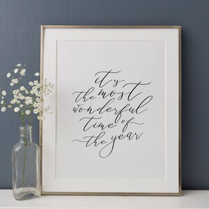 Christmas Decor, Its the Most Wonderful Time of the Year Print ...
